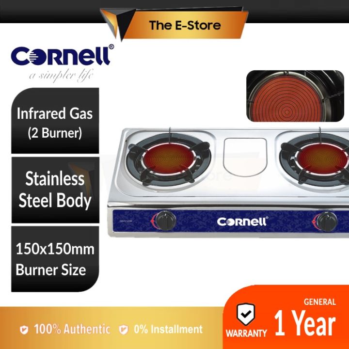 Cornell Infrared Stainless Steel Gas Stove with Double Burner | CGS ...