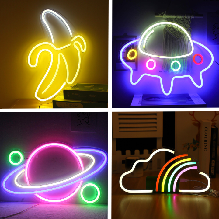 Đèn led Neon size lớn trang trí phòng ngủ dùng USB nhiều kiểu dáng ...