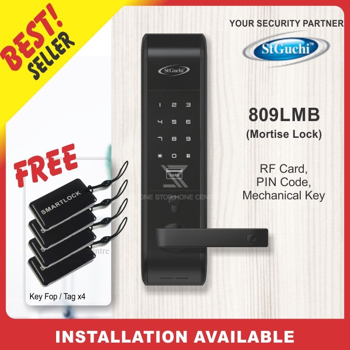 ST GUCHI SGDL 809L MB DIGITAL DOOR LOCK Smart pin key Digital Door Lock ...