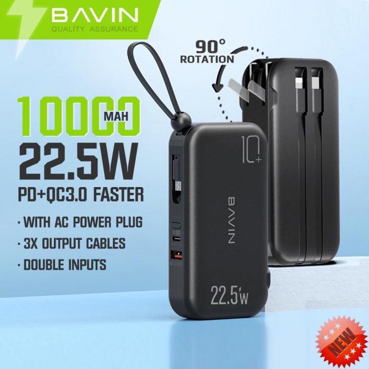 BAVIN PC032 10000mAh Multi-Functional Portable Powerbank Fast Charging ...