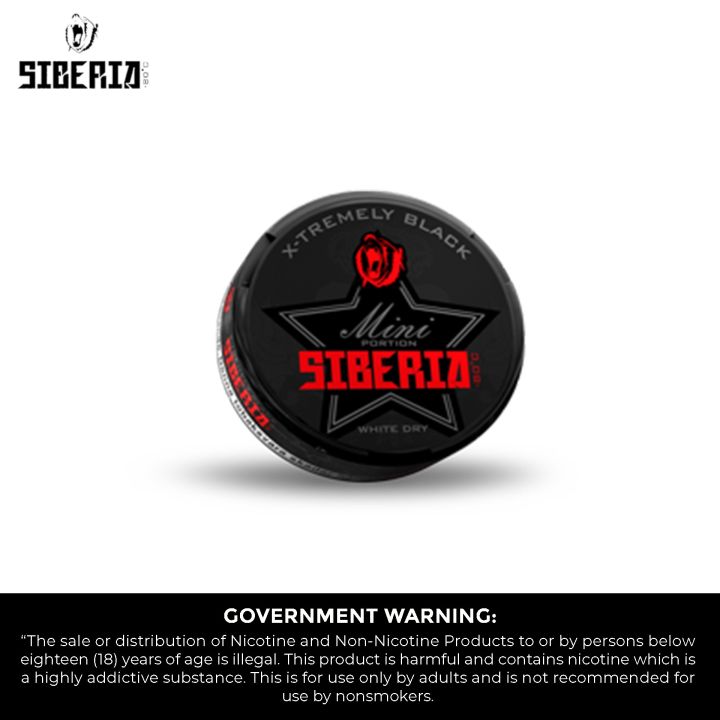 Siberia -80°C Extremely Black Mini White Dry Portion Snus | Lazada PH