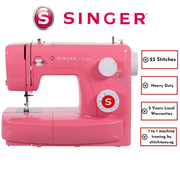 (Free1to1Training)Singer Simple 3223 Raspberry Sewing Machine ...