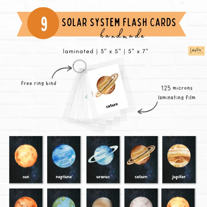 Solar System Flash Cards | Planetary Card | Kids Learning Flash Card ...