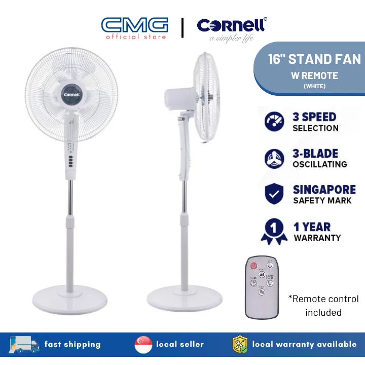 Cornell 16" Stand Fan W/Remote Control (CFNS40TRC) - White | Lazada ...