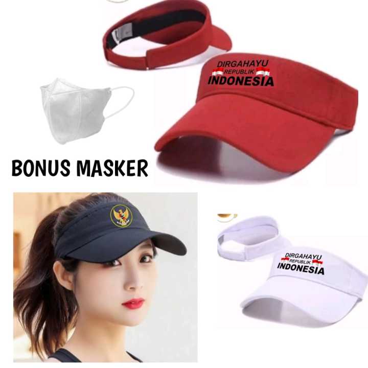TOPI GOLF WANITA DEWASA CASUAL EDISI AGUSTUSAN HUT RI DIRGAHAYU ...