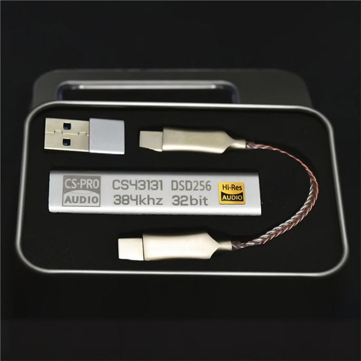 DAC Headphone Amplifier CS43131 DSD256 Decoding Dongle DAC USB C Decode ...