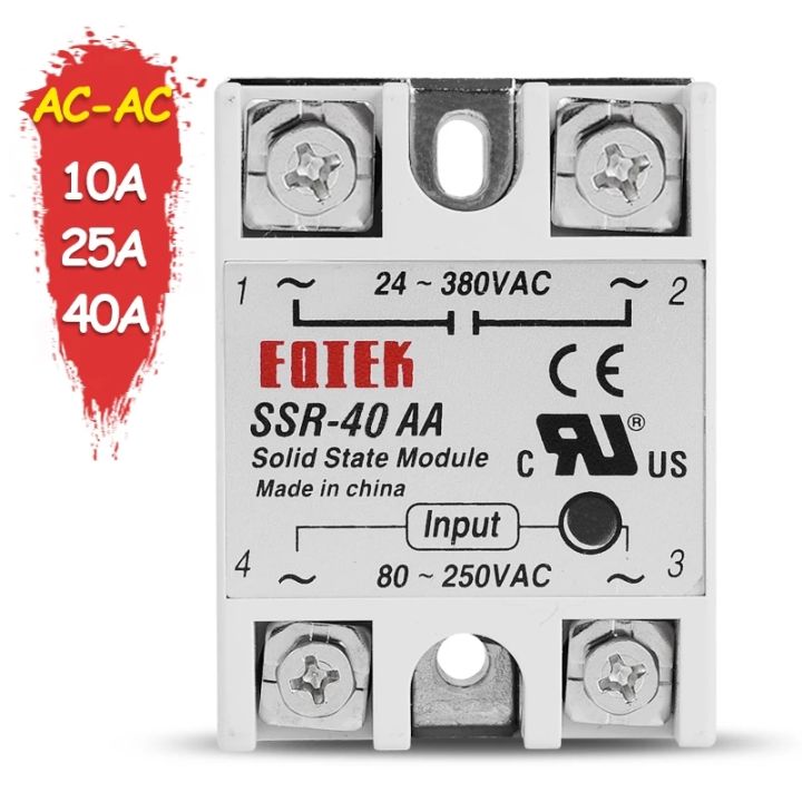 10A 25A 40A 60A AC-AC Single Phase Solid State Relay AC SSR SSR-10AA SSR-25AA SSR-40AA SSR-60AA ...