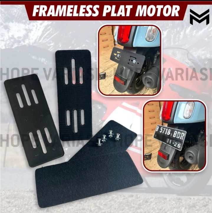 FRAME PLATE Frame Plate Dudukan Plate Plat Nomor Motor Kendaraan Sepeda ...