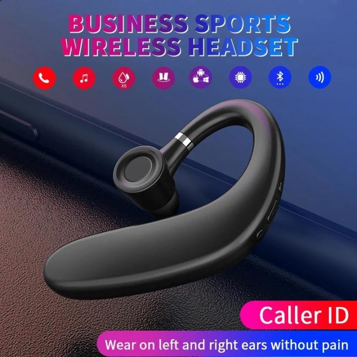 Headset Bluetooth S109 Wireless v5.0 Headset Earclip Earphone Sport ...
