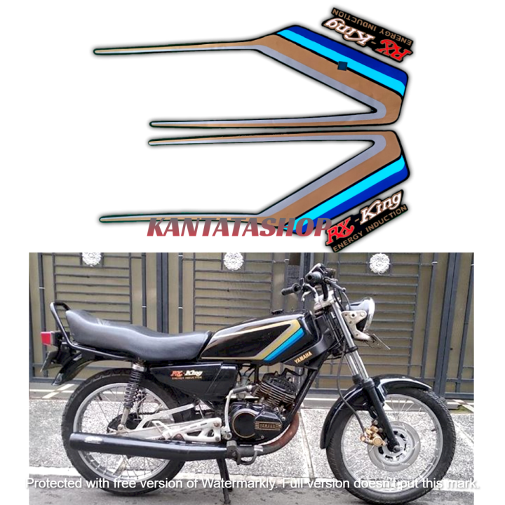 STIKER STRIPING LIS LES BODY MOTOR YAMAHA RX KING 1991 BIRU STANDAR FULL SET | Lazada Indonesia