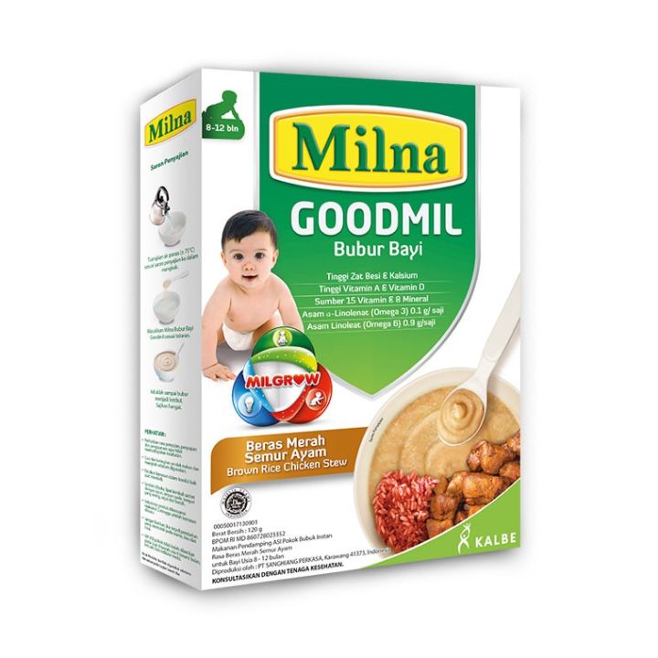 Milna GoodMil Bubur Bayi Beras Merah Semur Ayam Pack 100 Gram | Lazada ...