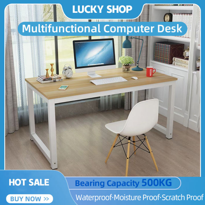 140cm Computer Desk Thick Durable Desktop Thickened Steel Frame ...