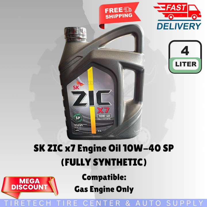 SK ZIC X7 Engine Oil 10W-40 SP Fully Synthetic | Lazada PH