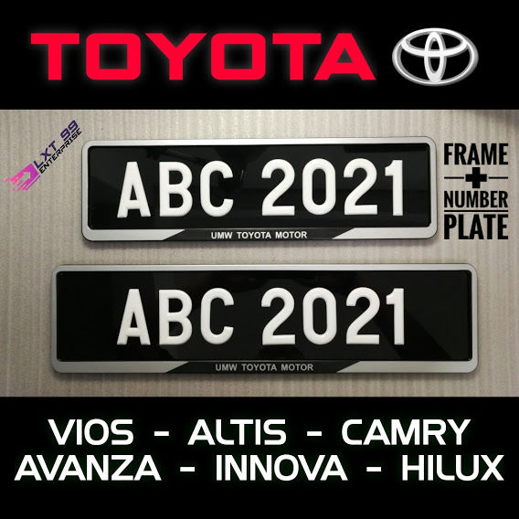 1 Pc Toyota Frame And Number Plate ( JPJ Standard Size ) ( Vios Altis ...