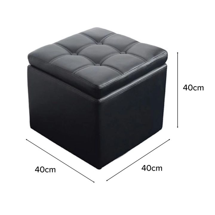 🇸🇬NestHome🇸🇬 Leather Grade Storage Stool / Compartment / Space Saving ...