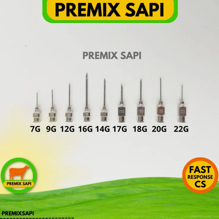 JARUM HEWAN Ukuran Lengkap - Needle - Jarum Suntik Hewan Sapi, Kambing ...