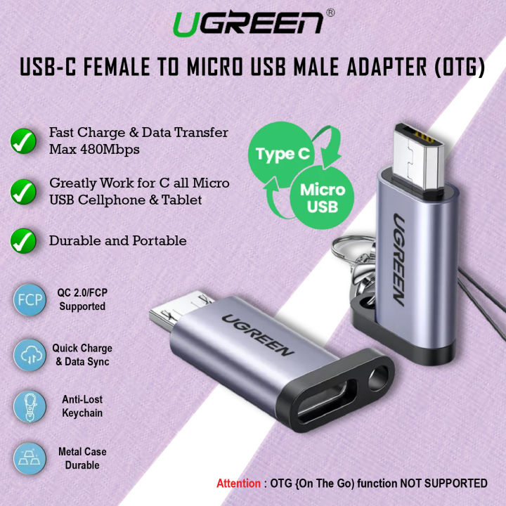 UGREEN Micro USB to Type C Adapter | Lazada