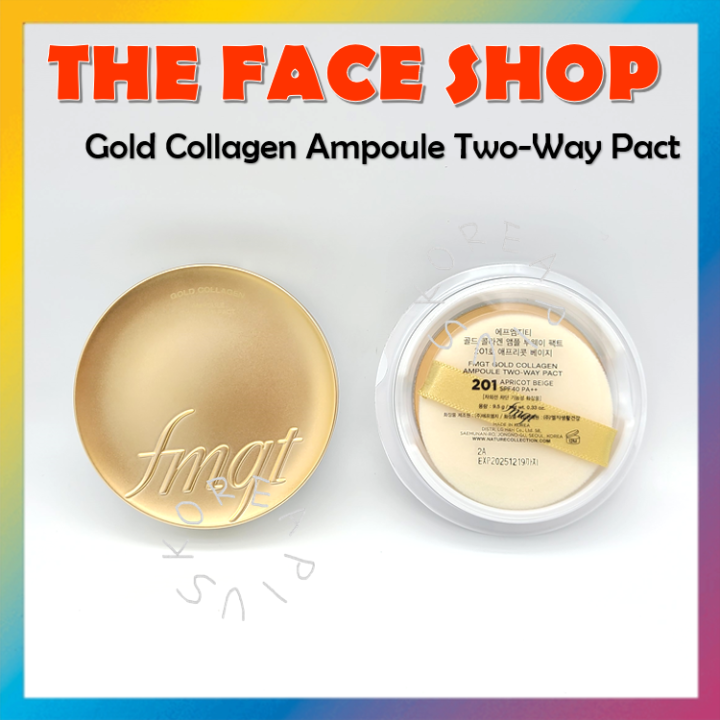 [THE FACE SHOP] Fmgt Gold Collagen Ampoule Two-Way Pact SPF40 PA++ 9.5g ...