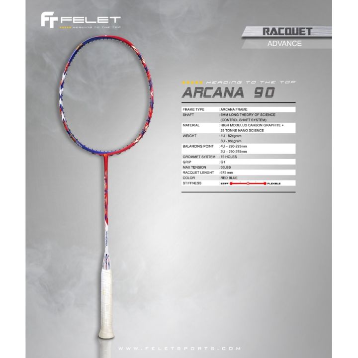 FELET ARCANA 90 Badminton Racquet (100% ORIGINAL) 100% Original by ...