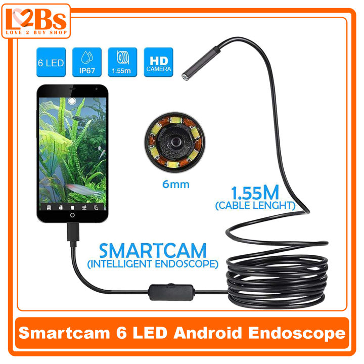 Smartcam 6 LED Android Endoscope Waterproof Snake Borescope USB Inspection Camera | Lazada PH