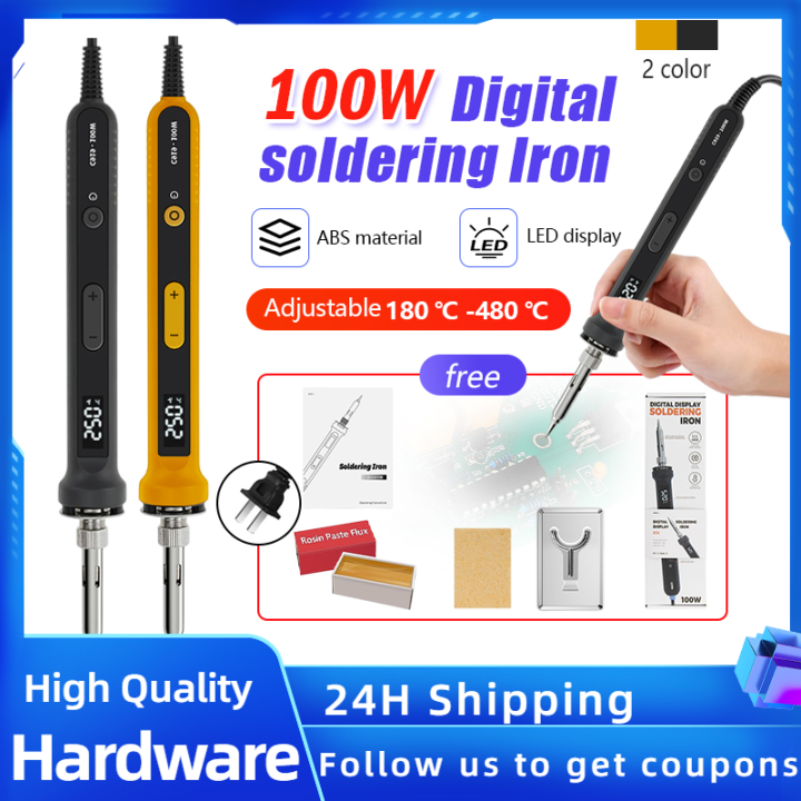 100W Digital Display Soldering Iron 220V Electric Soldering Iron with ...