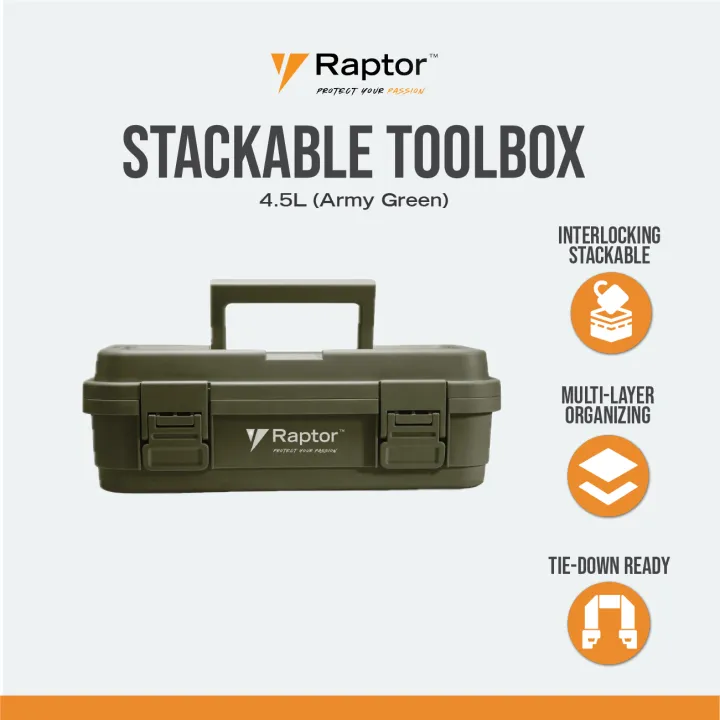 Raptor Storage 4.5L Stackable Tool box | Raptor PH | Lazada PH