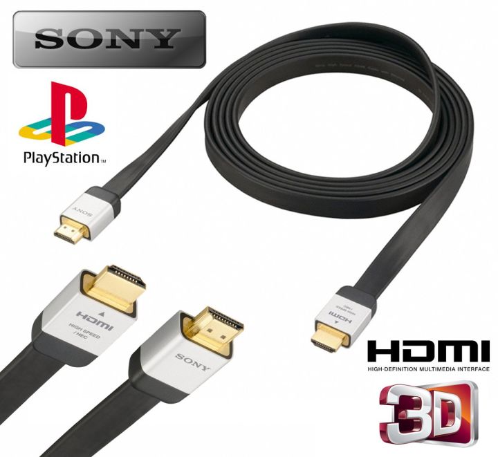 SONY HDMI Cable DLC-HE20HF Flat High Speed (length = 2 meters) | Lazada PH