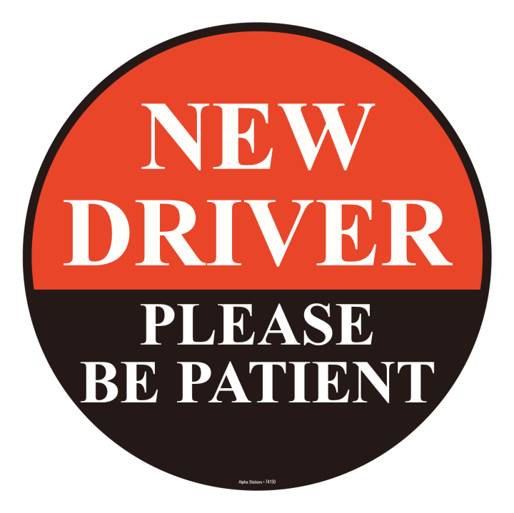 Caution New Driver Vinyl Sticker Size: 4.7"W x 4.7"H - Set of 2pcs ...