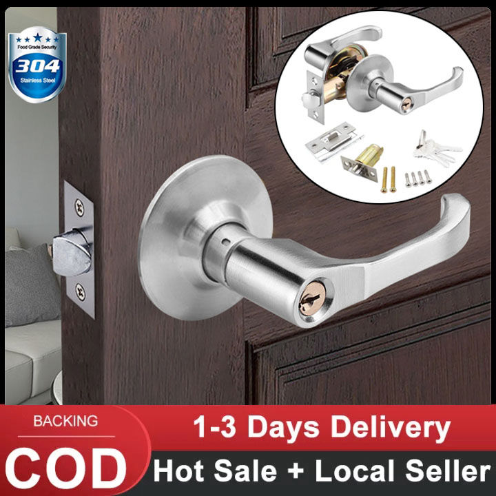 CPS Cylindrical Door Lock Stainless Steel Door Knob Knob Bedroom Lock ...