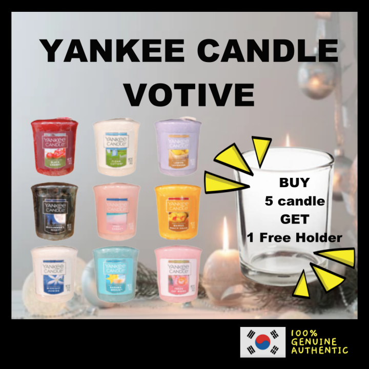 Yankee Candle Votive 5 candles buy + 1holder free, YankeeCandle ...