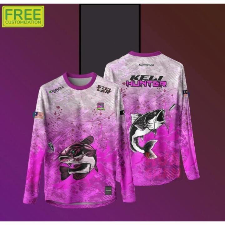 Baju Pancing, Lengan Panjang, Sublimasi Penuh, Rekaan Bercetak 3D, Sut ...