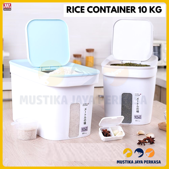 Dispenser Tempat Penyimpanan Beras 10 kg Rice Container Plastik ...