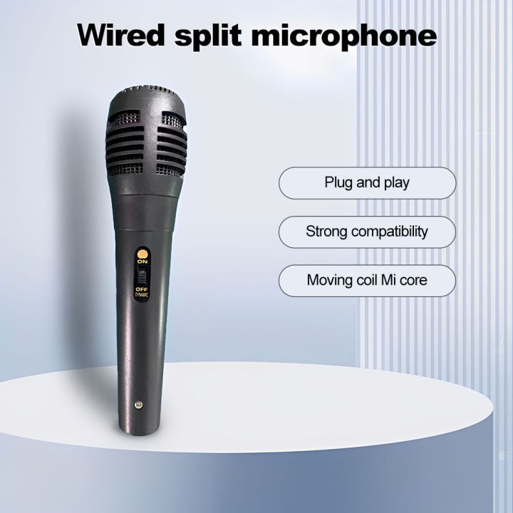 Karaoke Handheld Microphone Dynamic Vocal Wired Mic High Quality Sound ...