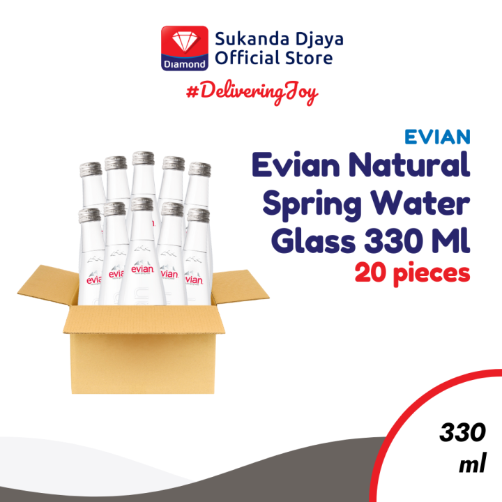 Evian Natural Mineral Water Glass 330 Ml - 1 Karton | Lazada Indonesia