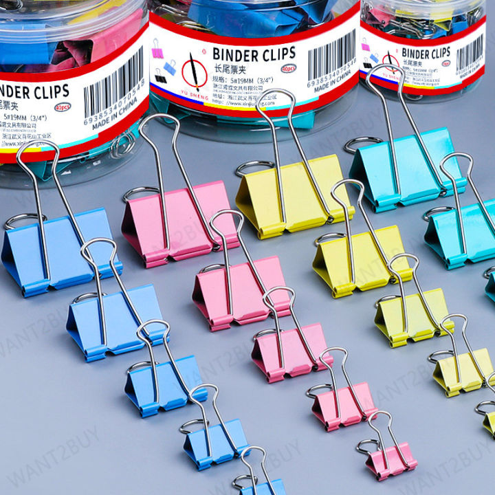 Metal Paper Double Clip Bulldog 19mm 25mm 32mm 41mm 51mm klik kertas ...