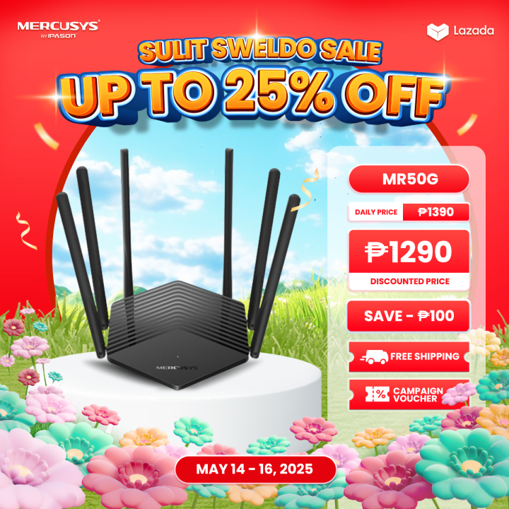 Mercusys MR50G AC1900 1.9Gbps Wireless Dual Band Gigabit Wi-Fi Router ...