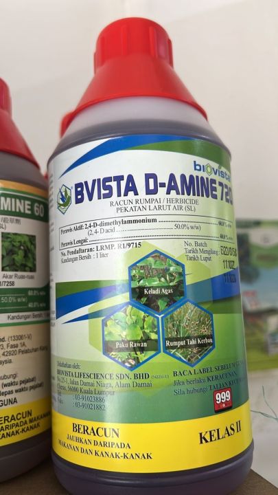 BIOVISTA AMINE 600 1 Liter Racun Rumput (2,4-D-dimethylammonium) / racun pokok pisang | Lazada
