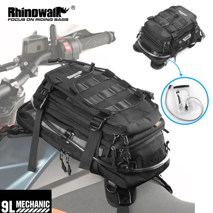 Rhinowalk Motorcycle Tank Bag Motor Set With 1.5L Water Bladder 9L ...