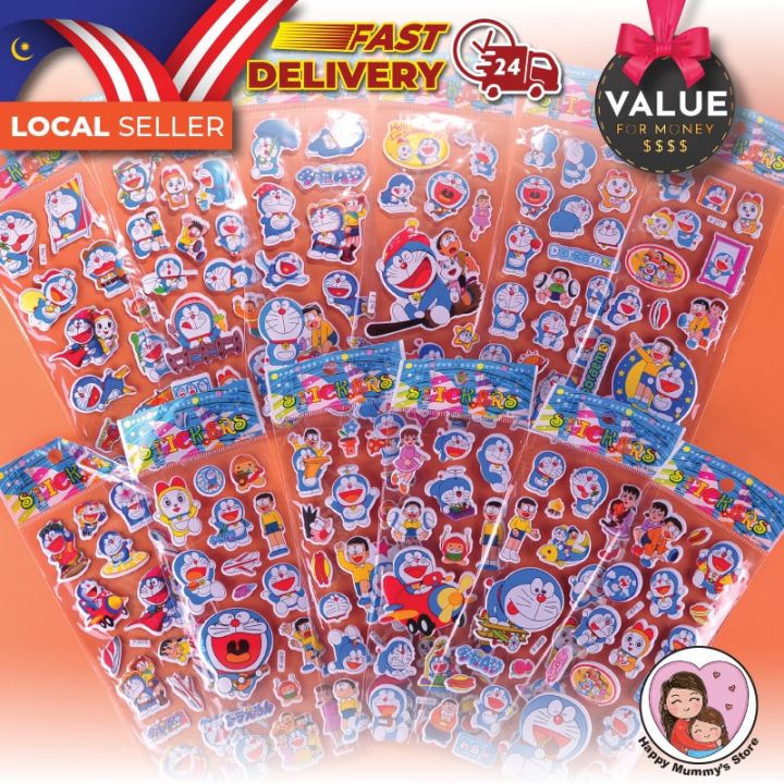3D cartoon sticker for kids sticker budak frozen spiderman birthday ...