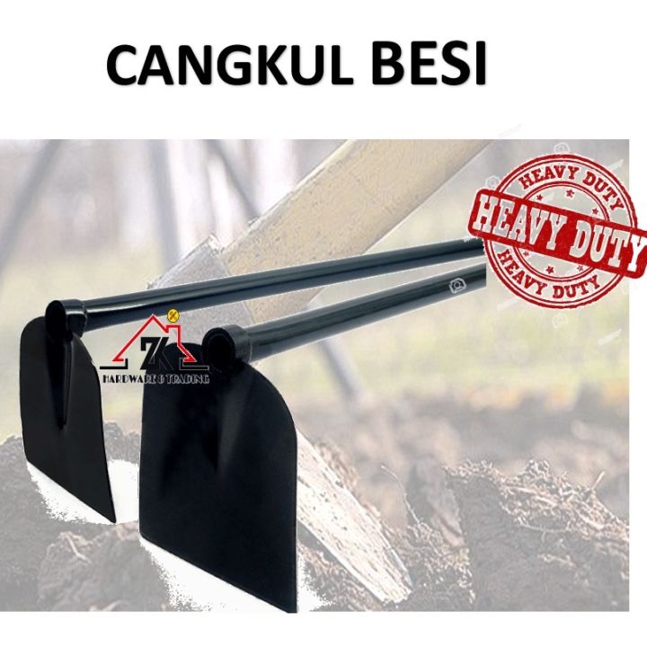 Metal Hoe Cangkul Besi Besar Cangkul Berkualiti Tahan Garden ...