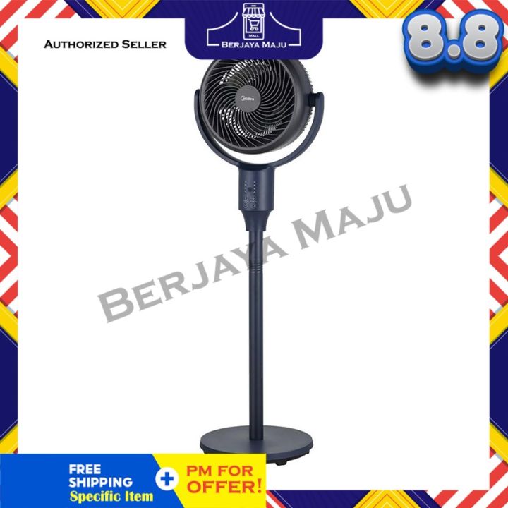 Midea 7" 5 Blade 3 Speed Circulation Remote Stand Fan MFG180R0APB | Lazada