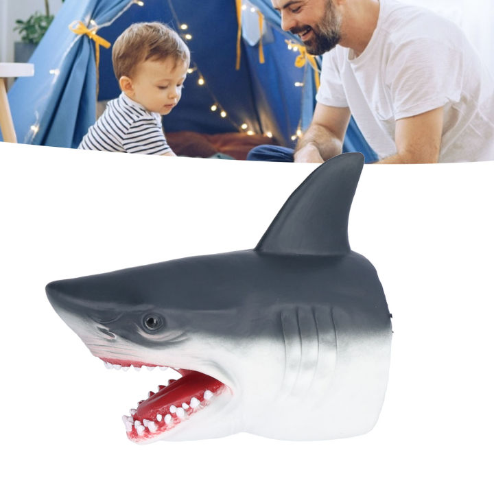 Shark Hand Puppet Realistic Soft Rubber Storytelling Role Play Shark ...