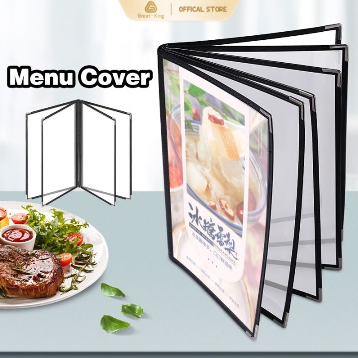 Menu Cover Cook Book Transparent Stand 3/4 Page A4 Size Restaurant Cafe ...