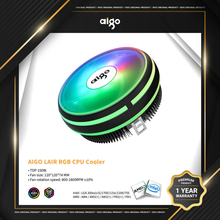 Aigo Lair Top Flow RGB CPU Cooler - Smart Version | Lazada