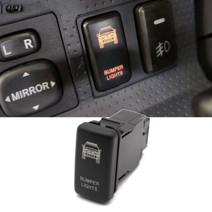 Huiyisunny LED DRL Light Bar Push Button Bumper Lights Switch For ...
