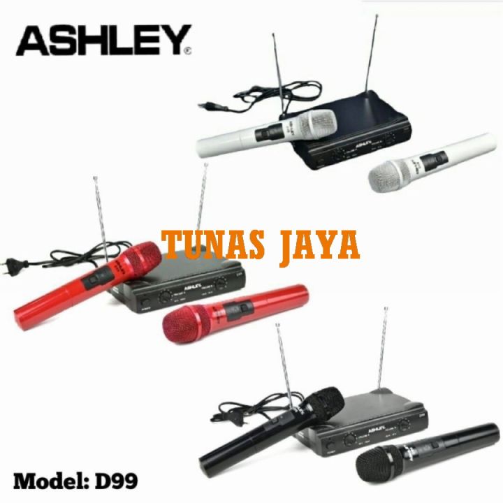 MICROPHONE MIC WIRELESS ASHLEY D 99 D99 DUA HANDLE ORIGINAL | Lazada Indonesia