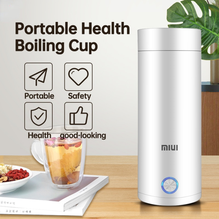 Travel Electric Kettle Portable Mini Vacuum Flask Coffee Boiling Water ...