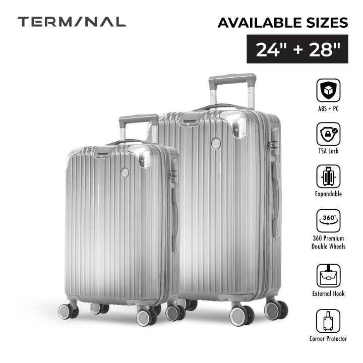 (New Launch) Terminal Prime 24"+28" 360° 8-Wheel Spinner | TSA Lock I ...