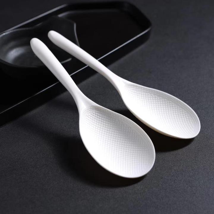Rice Scoop White Plastic Thick Big Rice Spoon Non-Stick/Rice Scoop ...