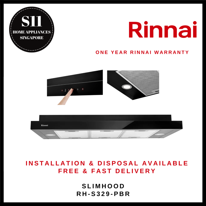 RINNAI RH-S329-PBR SLIMLINE HOOD - READY STOCKS & DELIVER IN 3 DAYS *INSTALLATION AVAILABLE ...